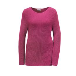 GOLDNER Damen Strickpullover "Kurzgr&ouml;&szlig;e Baumwollpullover mit Patentgrobstrick", pink, Gr. 22, Obermaterial: 100% Baumwolle CO., Pullover, Ohne