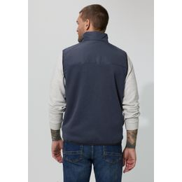 Street One MEN Herren Kurzweste, blau, Gr. M, unifarben, Stoff, Obermaterial Vorderseite: 100% Polyester. Obermaterial: 57% Baumwolle, 43% Polyester.