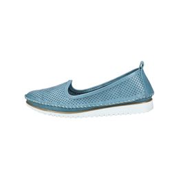 Andrea Conti Damen Ballerina "Andrea Conti Ballerinas Leder", Gr. 41, blau, Leder, Schuhe