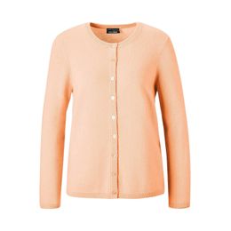 GOLDNER Damen Strickjacke "Eleganter Herbstcardigan mit Rundhals", orange, Gr. 46, Obermaterial: 100% Kaschmir WS., Strickjacken, Ohne