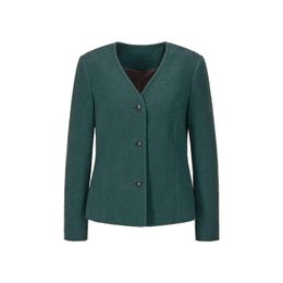 GOLDNER Damen Kurzjacke "Langarm Jersey-Blazer, Baumwolle", gr&uuml;n, Modisch, Gr. 46, Obermaterial: 65% Baumwolle CO. 35% Polyester PES., Jacken,