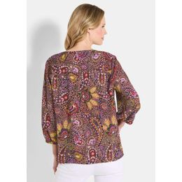 GOLDNER Damen Tunika "Kurzgr&ouml;&szlig;e Moderne Viskosetunika mit Allover-Print", orange, Modisch, Gr. 21, Obermaterial: 100% Viskose CV., Tuniken,