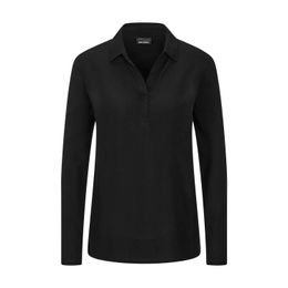 GOLDNER Damen Klassische Bluse "Kurzgr&ouml;&szlig;e Zeitlose Viskosebluse mit Hemdkragen", schwarz, Modisch, Gr. 21, Obermaterial: 100% Viskose CV., Blusen,