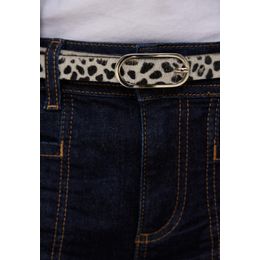 Street One Damen Lederg&uuml;rtel, beige, Gr. 100, Stoff, 100% Rindsleder, G&uuml;rtel, Echtleder