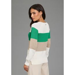 Laura Scott Damen Rundhalspullover "aus k&uuml;hlem Sommerstrick", gr&uuml;n, Gr. 48, Feinstrick, Obermaterial: 50% Baumwolle, 50% Polyacryl, Pullover,