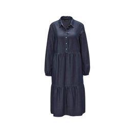 GOLDNER Damen Midikleid "Kurzgr&ouml;&szlig;e Tencel-Kleid", blau, Gr. 24, Obermaterial: 100% Lyocell CLY., Kleider, Ohne