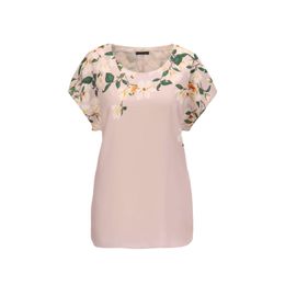 GOLDNER Damen Chiffonbluse "Luftige Chiffonbluse mit floralem Druck", orange, Gr. 40, Obermaterial: 100% Polyester PES., Blusen, blickdicht unterlegt