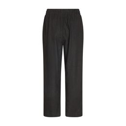 Freequent Damen 7/8-Hose "FQLAVA-ANKLE-PA", schwarz, Gr. XXL, meliert, unifarben, Web, Obermaterial: 55% Leinen, 45% Viskose, Hosen, aus Leinen und