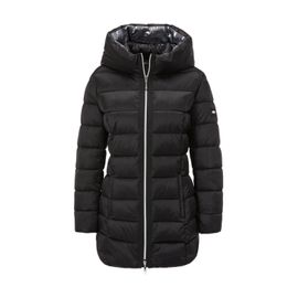 GOLDNER Damen Steppjacke "Kurzgr&ouml;&szlig;e Lange Steppjacke mit Kapuze", schwarz, Gr. 21, Obermaterial: 100% Polyamid PA., Jacken, keine/nicht relevant