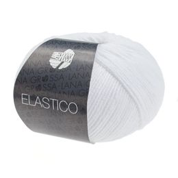 Elastico von Lana Grossa, Wei&szlig;, aus Baumwolle