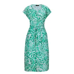 GOLDNER Damen Sommerkleid "Leinenkleid Ethno, Halbarm", gr&uuml;n, Gr. 42, Obermaterial: 100% Leinen LI., Kleider, Mit Bindeg&uuml;rtel und Taschen