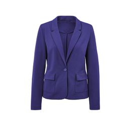 GOLDNER Damen Jackenblazer "Kurzgr&ouml;&szlig;e Jersey-Blazer", blau, Gr. 22, Obermaterial: 95% Polyester PES. 5% Elasthan EL., Blazer, keine/nicht relevant
