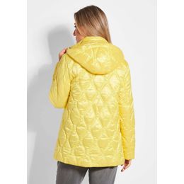 GOLDNER Damen Kurzjacke "Herbstjacke Damen mit welliger Steppung im sportlichen Look", gelb, Gr. 42, Obermaterial: 60% Polyester PES. 40% Polyamid