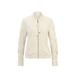 GOLDNER Damen Kurzjacke "Kurzgr&ouml;&szlig;e Blouson mit klassischen Details", beige, Gr. 22, Obermaterial: 50% Polyamid PA. 45% Viskose CV. 5% Elasthan EL.,