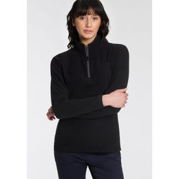 Killtec Damen Fleeceshirt "KSW 62 WMN FLC SHRT", schwarz, Gr. 48, Obermaterial: 100% Polyester, Shirts, f&uuml;r Sportmode und Outdoormode, aus Polyester,