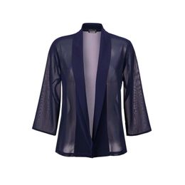 GOLDNER Damen Jackenblazer "Kurzgr&ouml;&szlig;e Blaue leichte Jacke mit Schalkragen, Halbarm", gr&uuml;n, Gr. 21, Obermaterial: 100% Polyester PES., Blazer, Perfekt