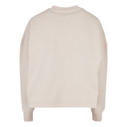 Urban Classics Damen Sweater "Urban Classics Damen Ladies Heavy Terry Garment Dye Crewneck", beige, Gr. S, 100% Baumwolle, Sweatshirts