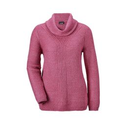GOLDNER Damen Strickpullover "Strickpullover mit interessanter Struktur und Glitzergarn", lila, Gr. 46, Obermaterial: 90% Polyacryl PAN. 10%