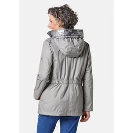 GOLDNER Damen Blouson "Kurzgr&ouml;&szlig;e Leichtjacke mit vielen Details", grau, Gr. 21, Obermaterial: 100% Polyamid PA., Jacken, &Auml;rmel k&ouml;nnen mit Riegel und