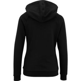 Urban Classics Damen Sweatshirt "Urban Classics Damen Ladies Raglan High Neck Hoody"schwarz, Gr. M, unifarben, 63% Baumwolle, 37% Polyester,