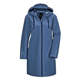 GOLDNER Damen Funktionsjacke "Kurzgr&ouml;&szlig;e Wetterfeste Regenjacke mit Kapuze", blau, Modisch, Gr. 19, Obermaterial: 100% Polyester PES., Jacken,