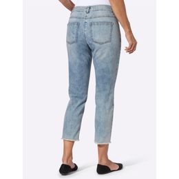 Inspirationen Damen 7/8-Jeans, blau, Gr. 46, unifarben, 99% Baumwolle, 1% Elasthan, Jeans