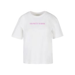 MISS TEE Damen T-Shirt "Miss Tee Too Pretty Tee", wei&szlig;, Gr. L, bedruckt, 100% Baumwolle, Shirts