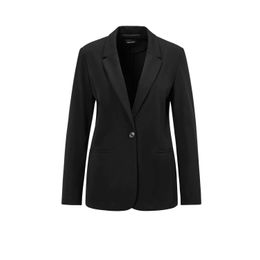GOLDNER Damen Jackenblazer "Damenblazer mit Reverskragen und Paspeltaschen", schwarz, Gr. 38, Obermaterial: 48% Polyamid PA. 40% Viskose CV. 12%