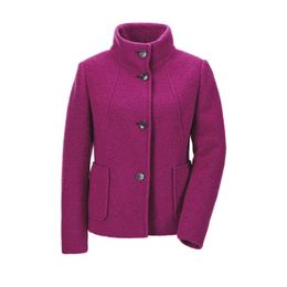 GOLDNER Damen Wolljacke "Kurzgr&ouml;&szlig;e Elegante Kurzjacke mit Stehkragen", lila, Modisch, Gr. 23, Obermaterial: 65% Wolle mw. 35% Polyester PES., Jacken,
