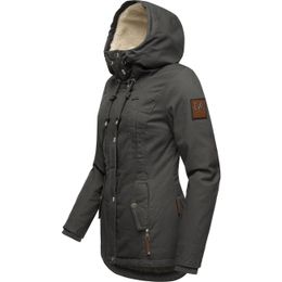 Marikoo Damen Winterjacke "Bikoo", grau, Gr. M, Oberstoff: 100% Baumwolle; Futter: 100% Polyester; Wattierung: 100% Polyester; &Auml;rmelfutter: 100%