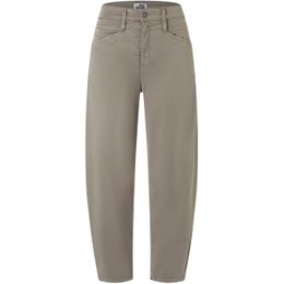 MAC Damen Stoffhose "BORA 2.3 zip", beige, Gr. 42, unifarben, Web, Obermaterial: 96% Baumwolle, 4% Elasthan, Hosen, mit Stretch