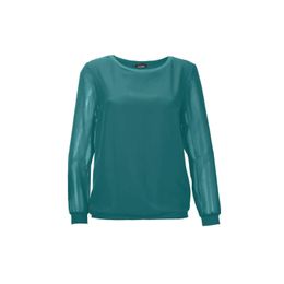 GOLDNER Damen Klassische Bluse "Schlupfbluse", gr&uuml;n, Gr. 44, Obermaterial: 100% Polyester PES., Blusen, Luftiiger Chiffon