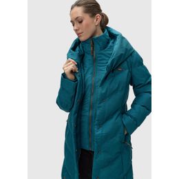 Ragwear Damen Steppmantel "Natalka Melange", blau, Gr. XS, Au&szlig;enmaterial: 100% Polyester. Innenfutter: 100% Polyester. Wattierung: 100% Polyester,