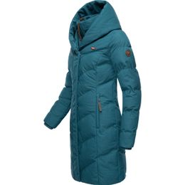 Ragwear Damen Steppmantel "Natalka Melange", blau, Gr. XS, Au&szlig;enmaterial: 100% Polyester. Innenfutter: 100% Polyester. Wattierung: 100% Polyester,