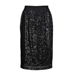 GOLDNER Damen Schlupfrock "Festlicher Rock mit Rundumschlupfbund", schwarz, Gr. 42, Obermaterial: 100% Polyester PES., R&ouml;cke, Mit schimmernden