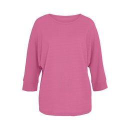 Vivance Damen 3/4-Arm-Shirt "aus b&uuml;gelfreier Cr&ecirc;pe-Qualit&auml;t", pink, Gr. 36, unifarben, Cr&ecirc;pe, Obermaterial: 98% Polyester, 2% Elasthan, Shirts