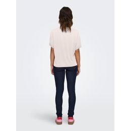 Only Damen T-Shirt "ONLFREE LIFE S/S FOLD-UP TOP BOX JRS"pumice stone print:free authentic, Gr. L, bedruckt, Jersey, Obermaterial: 70% Modal, 30%