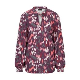 GOLDNER Damen Schlupfbluse "Kurzgr&ouml;&szlig;e Moderne R&uuml;schenbluse mit Stehkragen", lila, Gr. 25, Obermaterial: 100% Viskose CV., Blusen, R&uuml;schen