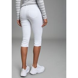 Arizona Damen Caprijeans, wei&szlig;, Gr. 50, unifarben, Denim/Jeans, Obermaterial: 98% Baumwolle, 2% Elasthan, Jeans, Skinny Fit, 3/4-L&auml;nge, mit