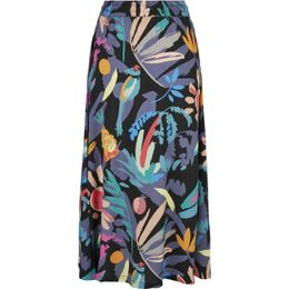 Urban Classics Damen Jerseyrock "Urban Classics Damen Ladies Viscose Midi Skirt", bunt, Gr. XS, 100% Viskose, R&ouml;cke