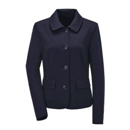GOLDNER Damen Kurzjacke "Leichte Jacke mit Stehkragen in rot", blau, Gr. 46, Obermaterial: 67% Viskose CV. 27% Polyamid PA. 6% Elasthan EL., Jacken,