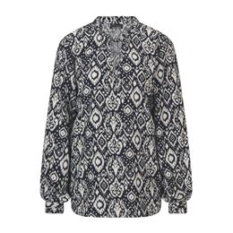 GOLDNER Damen Schlupfbluse "Moderne R&uuml;schenbluse mit Stehkragen", schwarz, Gr. 38, Obermaterial: 100% Viskose CV., Blusen, R&uuml;schen
