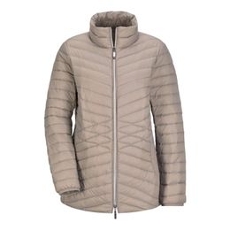 GOLDNER Damen Steppjacke "Herbstjacke mit Daunen, Stehkragen", beige, Modisch, Gr. 54, Obermaterial: 100% Polyamid PA., Jacken, 2-Wege RV