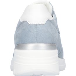Waldl&auml;ufer WALDL&Auml;UFER Damen Keilsneaker "H-CARLA", Gr. 5, blau, Nappaleder, Nubukleder, unifarben mit Farbeinsatz, Schuhe, Komfortschuh, Schn&uuml;rschuh, Halbschuh