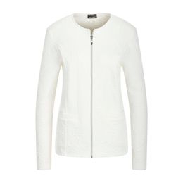 GOLDNER Damen Sommerjacke "Elegante Baumwolljacke mit Struktur", wei&szlig;, Gr. 42, Obermaterial: 98% Baumwolle CO. 2% Elasthan EL., Jacken,