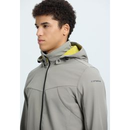 Icepeak Herren Softshelljacke "BRIMFIELD", grau, Gr. 46, Softshell, Obermaterial: 95% Polyester, 5% Elasthan, Jacken, winddicht, wasserabweisend, mit