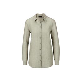 GOLDNER Damen Langarmbluse "Bequeme Damen Businessbluse", gr&uuml;n, Gr. 40, Obermaterial: 100% Leinen LI., Blusen, Ohne