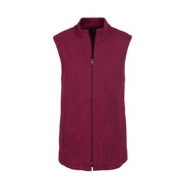 GOLDNER Damen Kurzweste "Kurzgr&ouml;&szlig;e Bequeme Struktur-Jerseyweste", rot, Gr. 21, Obermaterial: 55% Baumwolle CO. 45% Polyester PES., Westen,