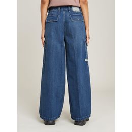 G-Star Raw G-STAR Damen 5-Pocket-Jeans "Mega Cargohose Denim"antique cosmic blau, Gr. 28, Obermaterial: 80% Baumwolle, 20% Baumwolle, Jeans
