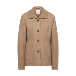 GOLDNER Damen Kurzjacke "Jacke in Velourslederoptik", braun, Gr. 44, Obermaterial: 50% Polyacryl PAN. 45% Polyester PES. 5% Wolle WO., Jacken, Ohne